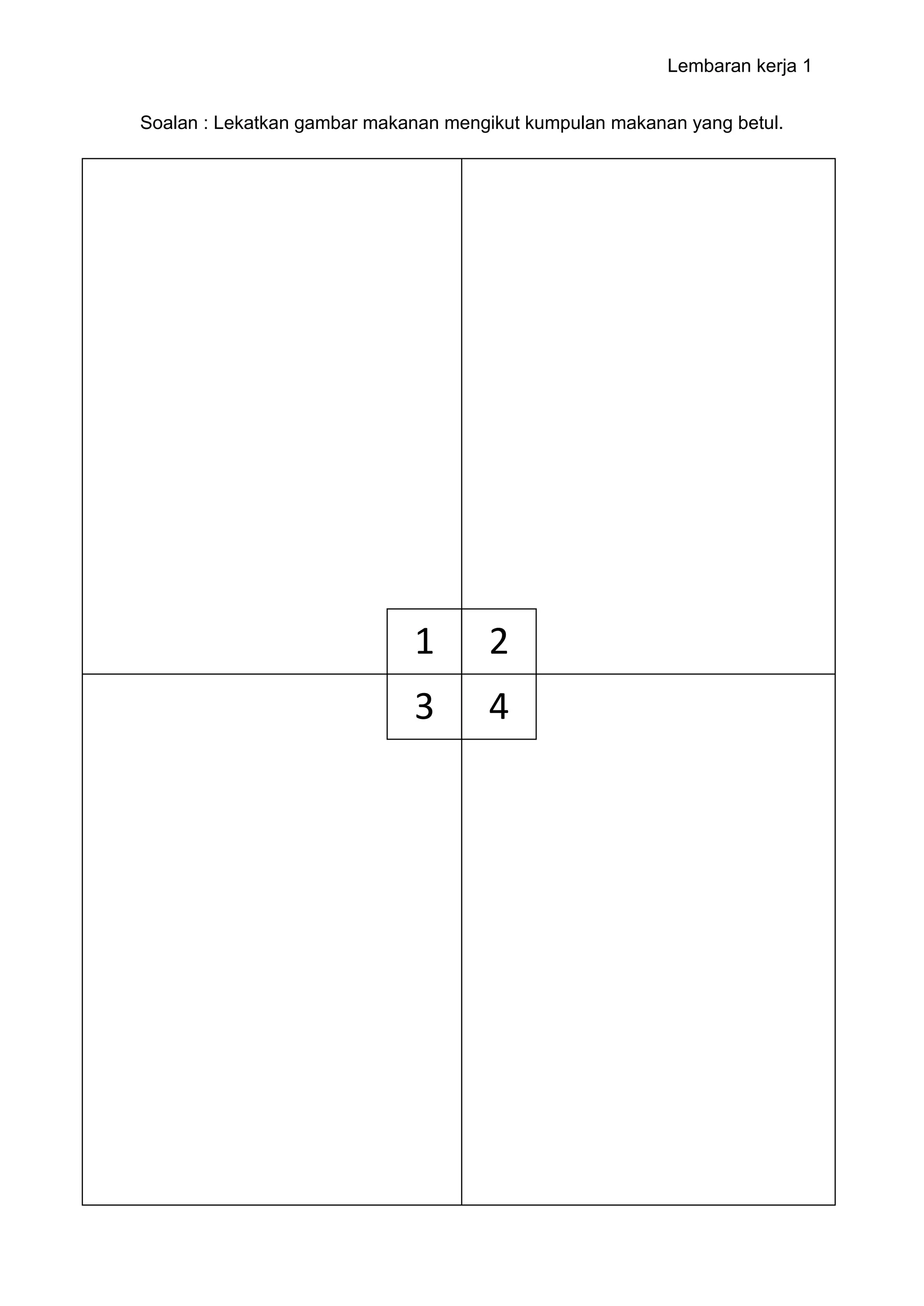 Lembaran Kerja piramid makanan | DOCX