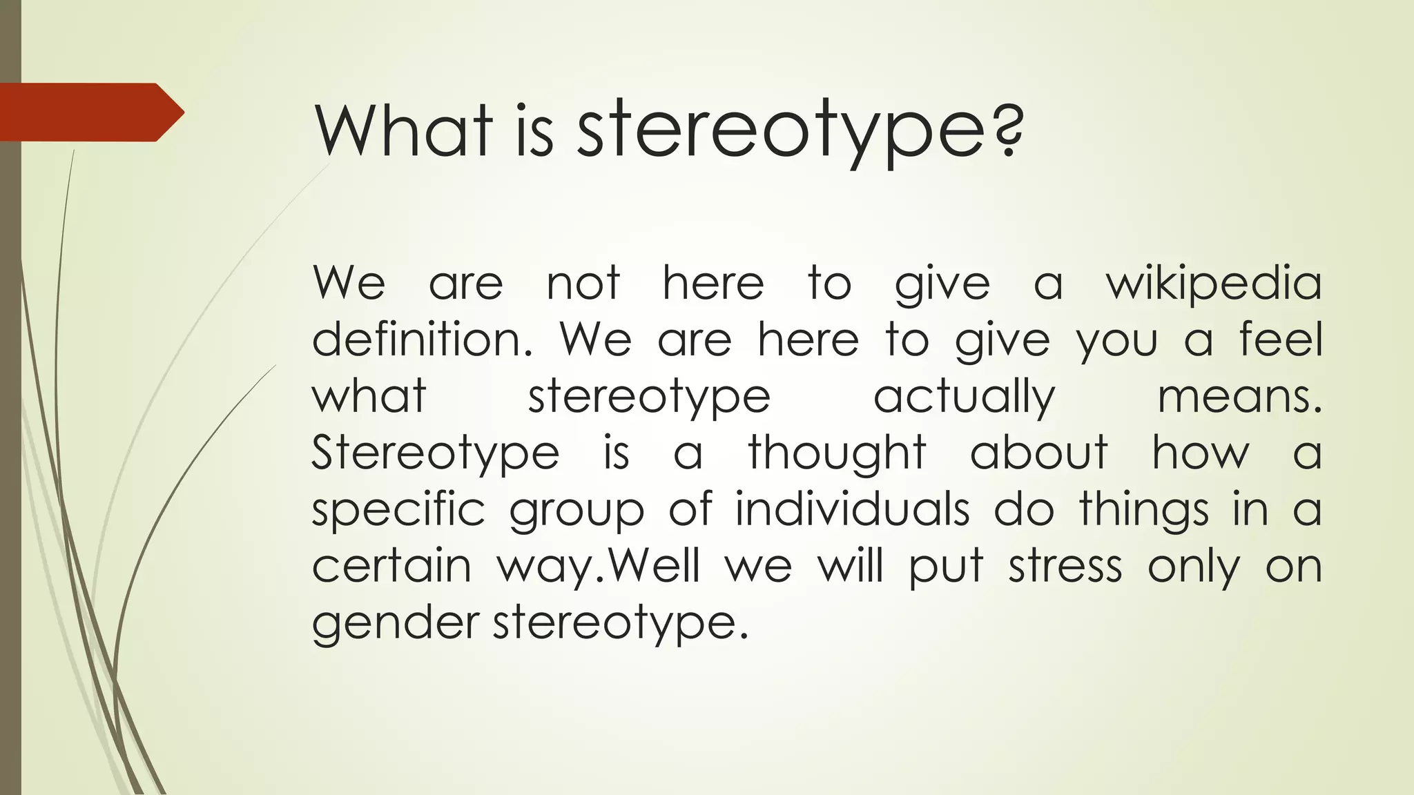 Gender Stereotype Ppt
