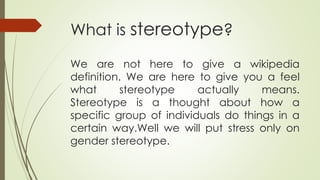 Gender Stereotype | PPT