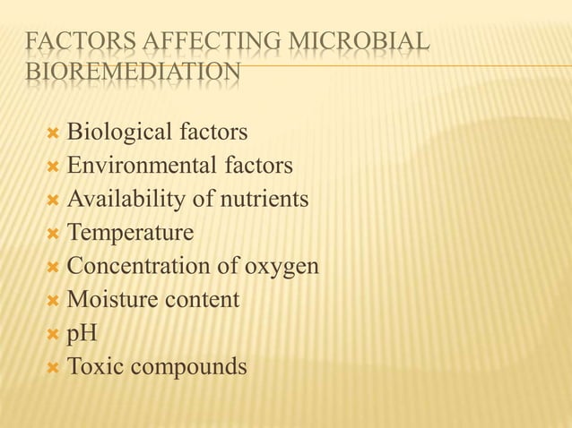 The Role of Microorganism in Bioremediation | PPT