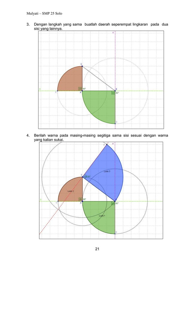 Lks 2 pythagoras geogebra | PDF