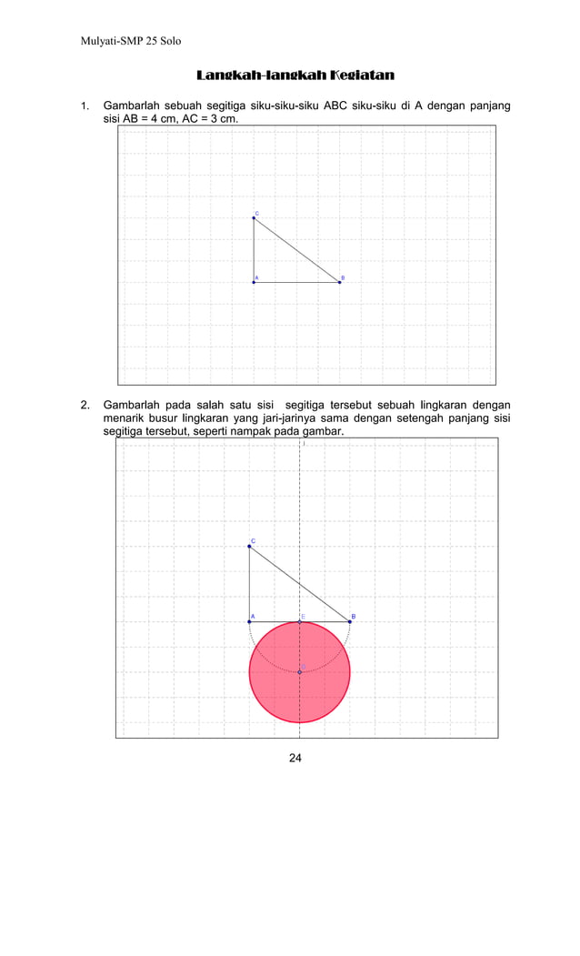 Lks 3 pythagoras geogebra | PDF