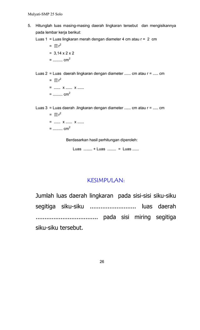 Lks 3 pythagoras geogebra | PDF