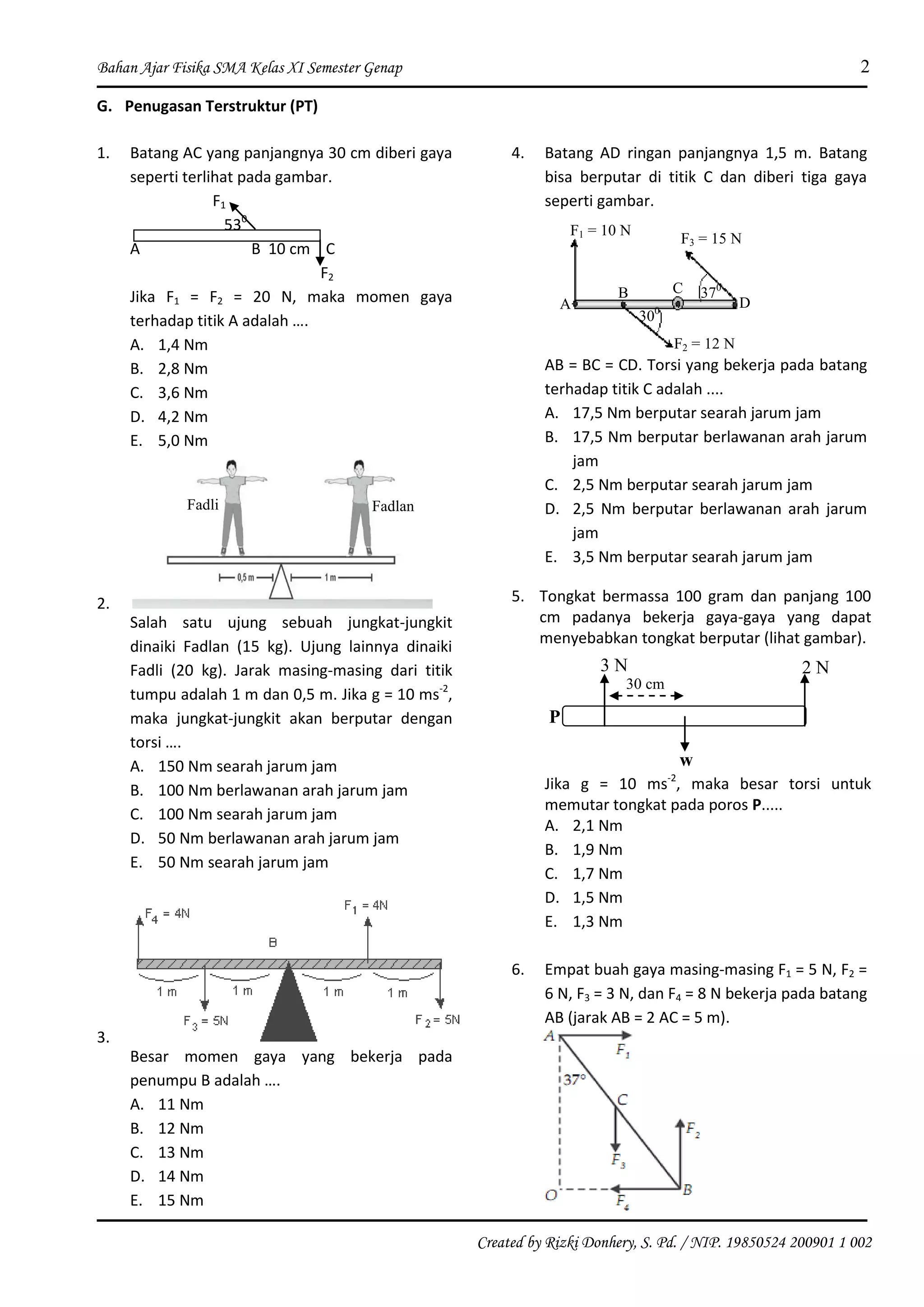 Lks momen gaya dan momen inersia | PDF