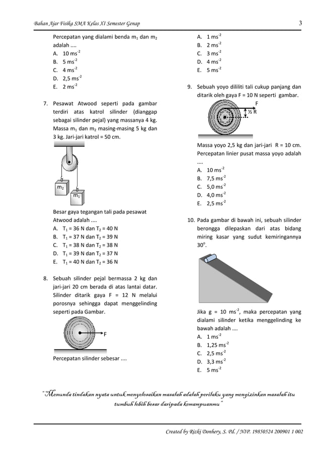 Lks dinamika rotasi benda tegar | PDF