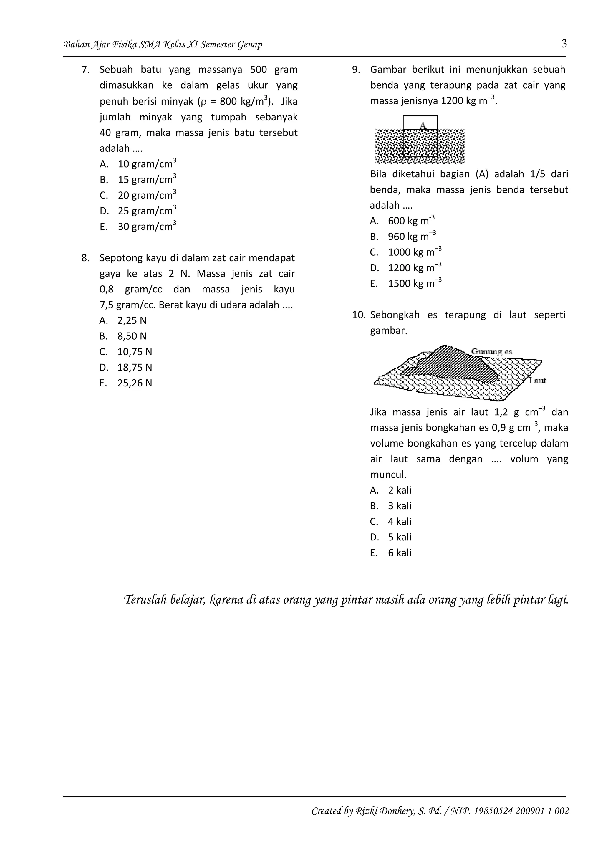 Lks fluida statis 1 | PDF