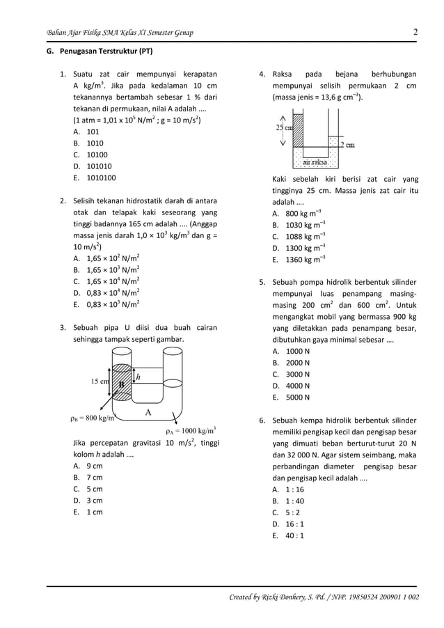 Lks fluida statis 1 | PDF