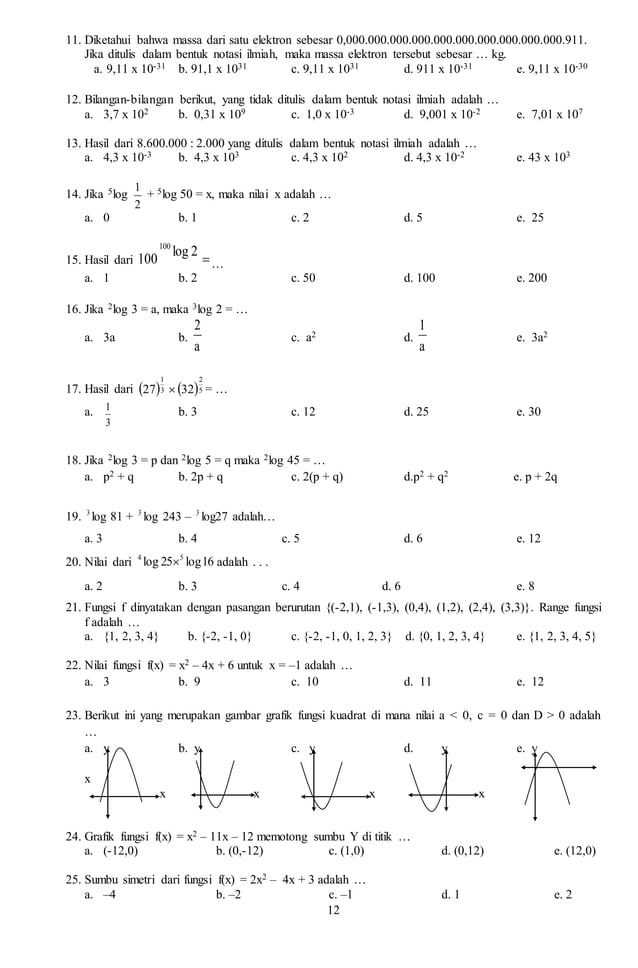 Persamaan dan Fungsi Kuadrat | DOCX