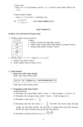 Persamaan dan Fungsi Kuadrat | DOCX
