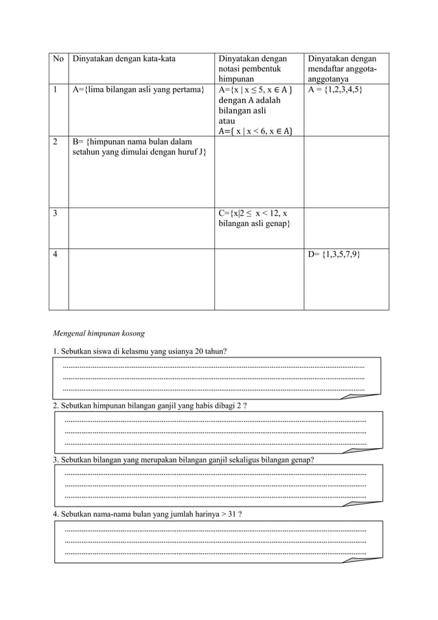 LKS materi himpunan SMP | DOCX