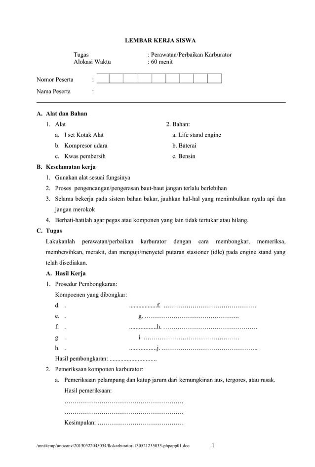 Lks karburator | PDF