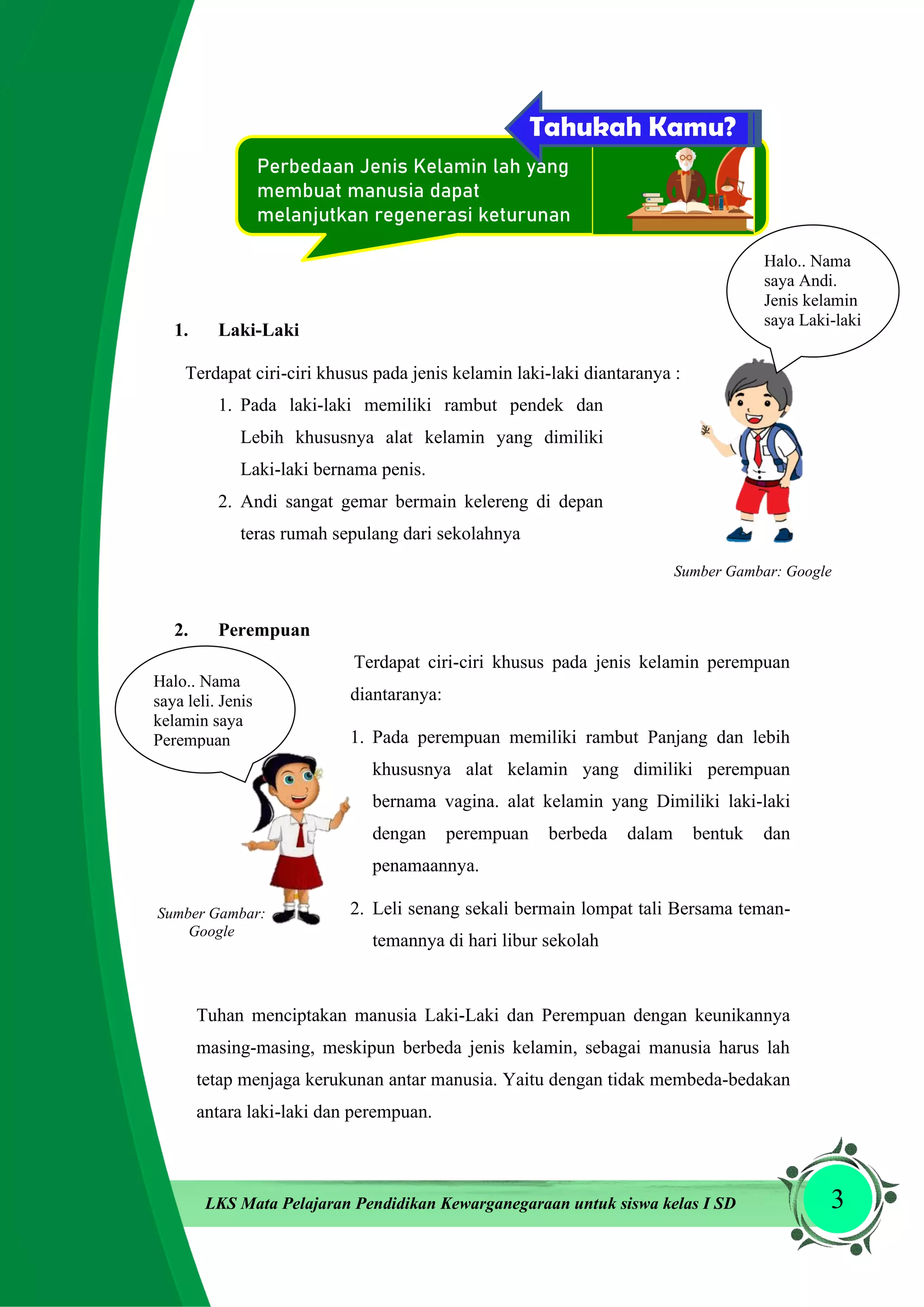 Contoh LKS Sekolah Dasar KD 1 | PDF