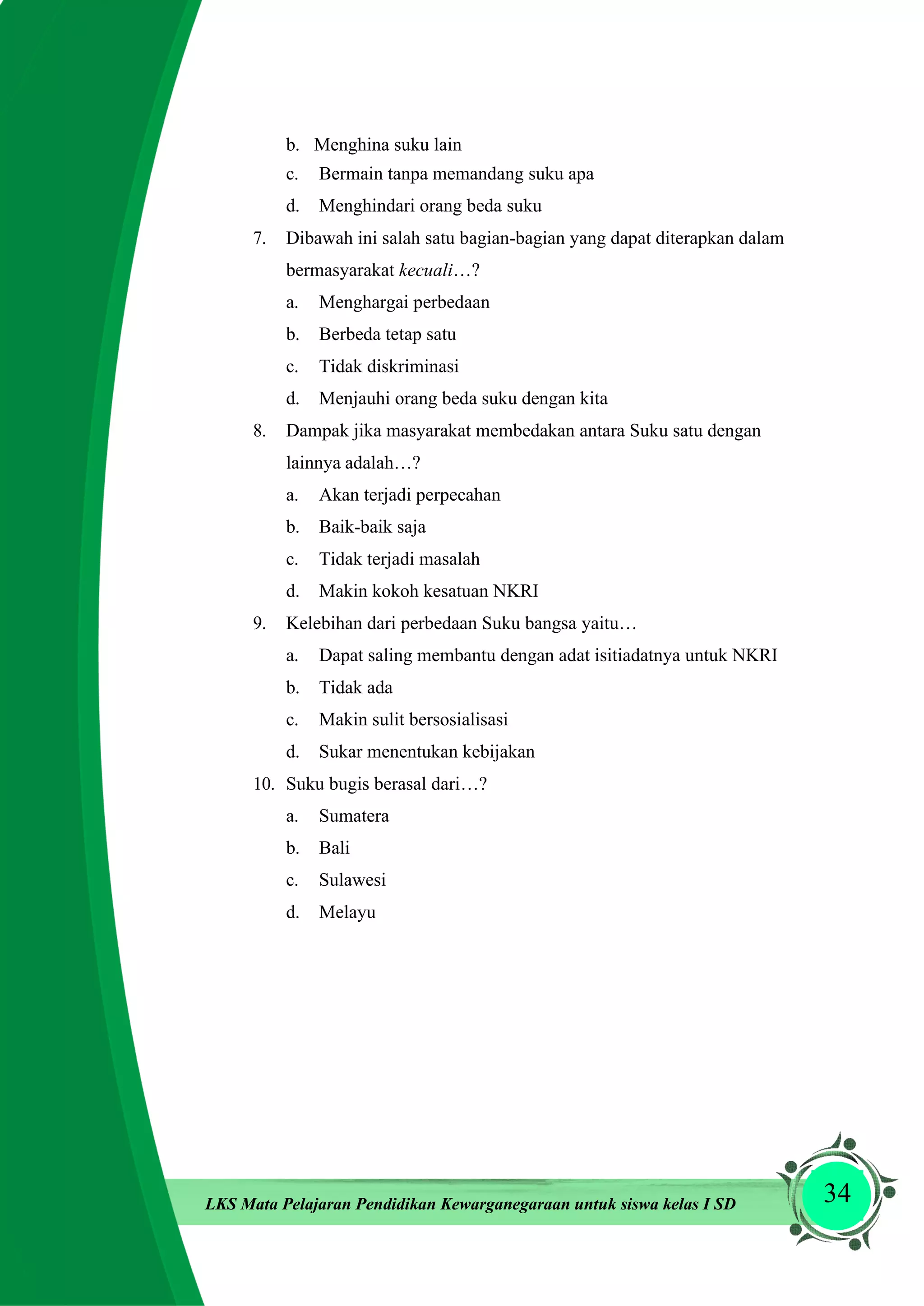 Contoh LKS Sekolah Dasar KD 3 | PDF