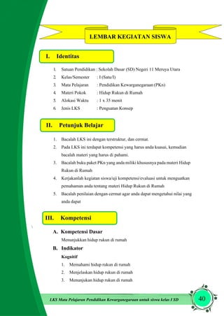 Contoh LKS Sekolah Dasar KD 4 | PDF