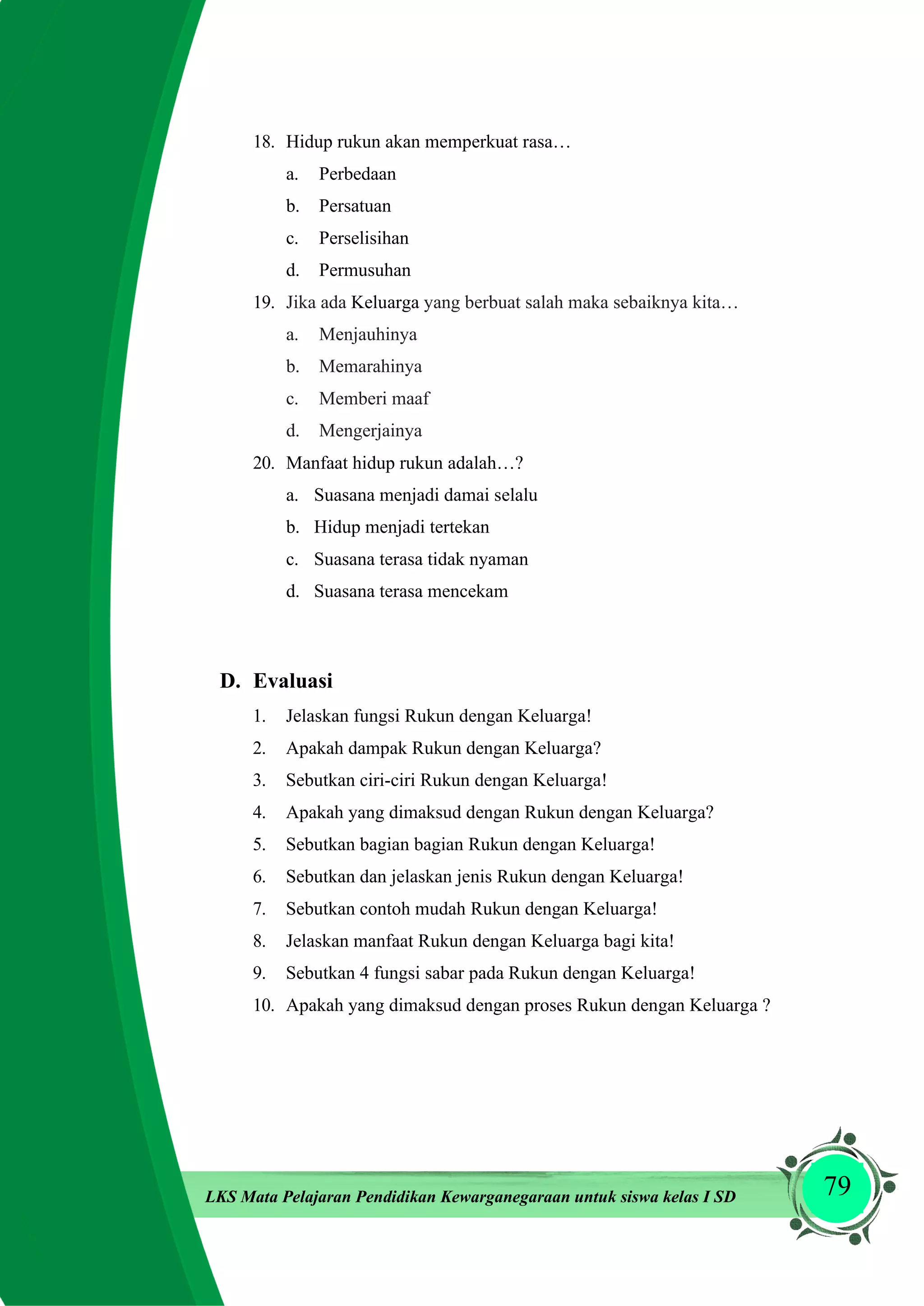 Contoh LKS Sekolah Dasar KD 6 | PDF