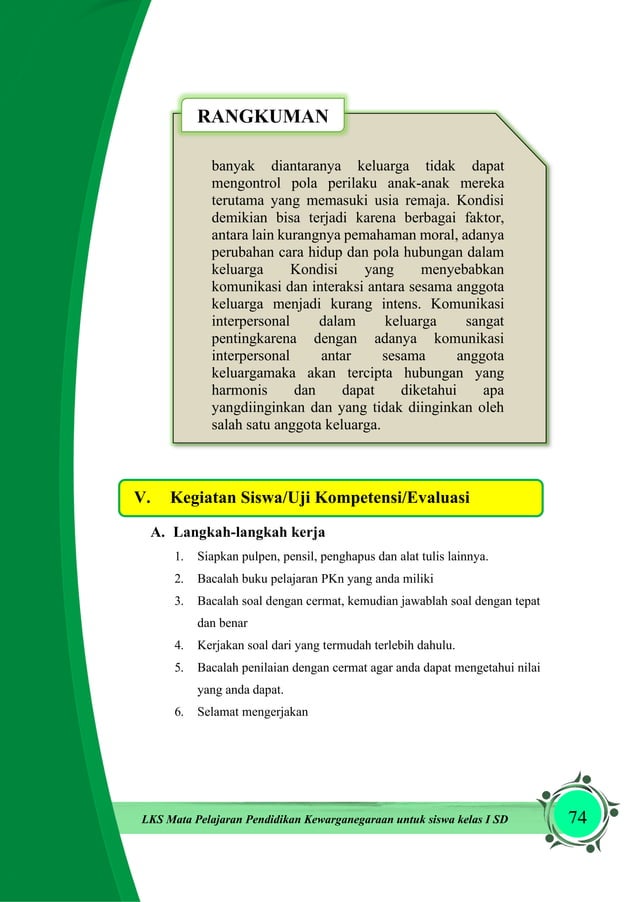 Contoh LKS Sekolah Dasar KD 6 | PDF