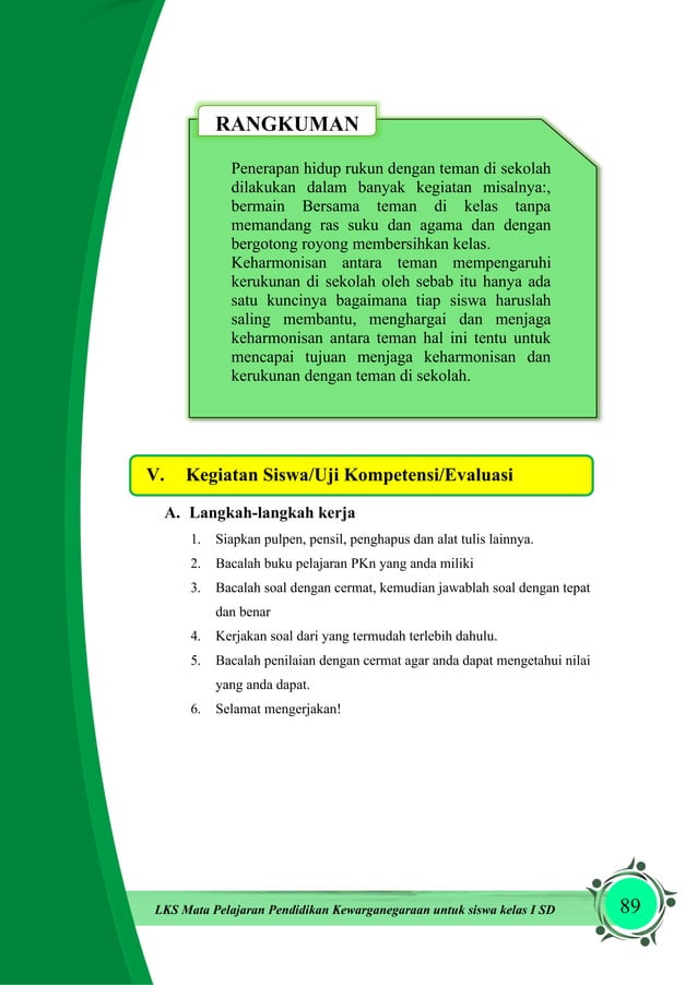 Contoh LKS Sekolah Dasar KD 7 | PDF