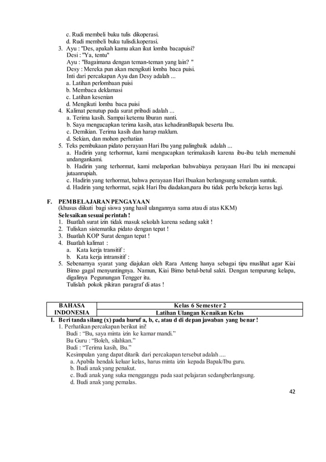 Lks kelas 6 smester 2 full furqon | PDF