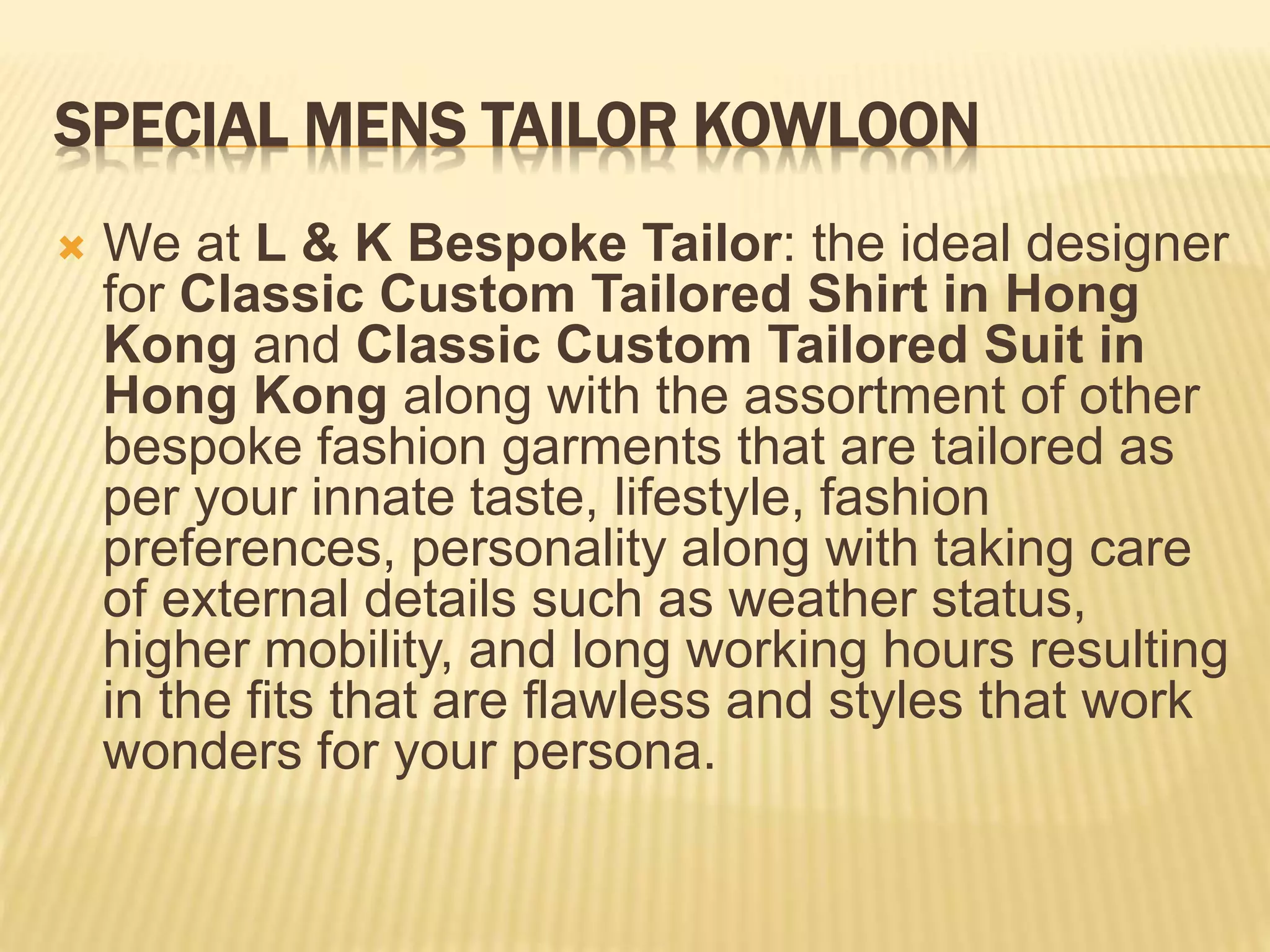 L & K Bespoke Tailor: Special Mens Tailor Kowloon, Best Bespoke Tailor ...