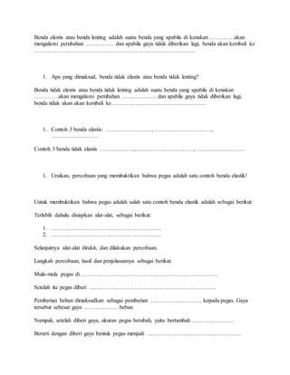 LKS Fisika : Pegas | DOCX
