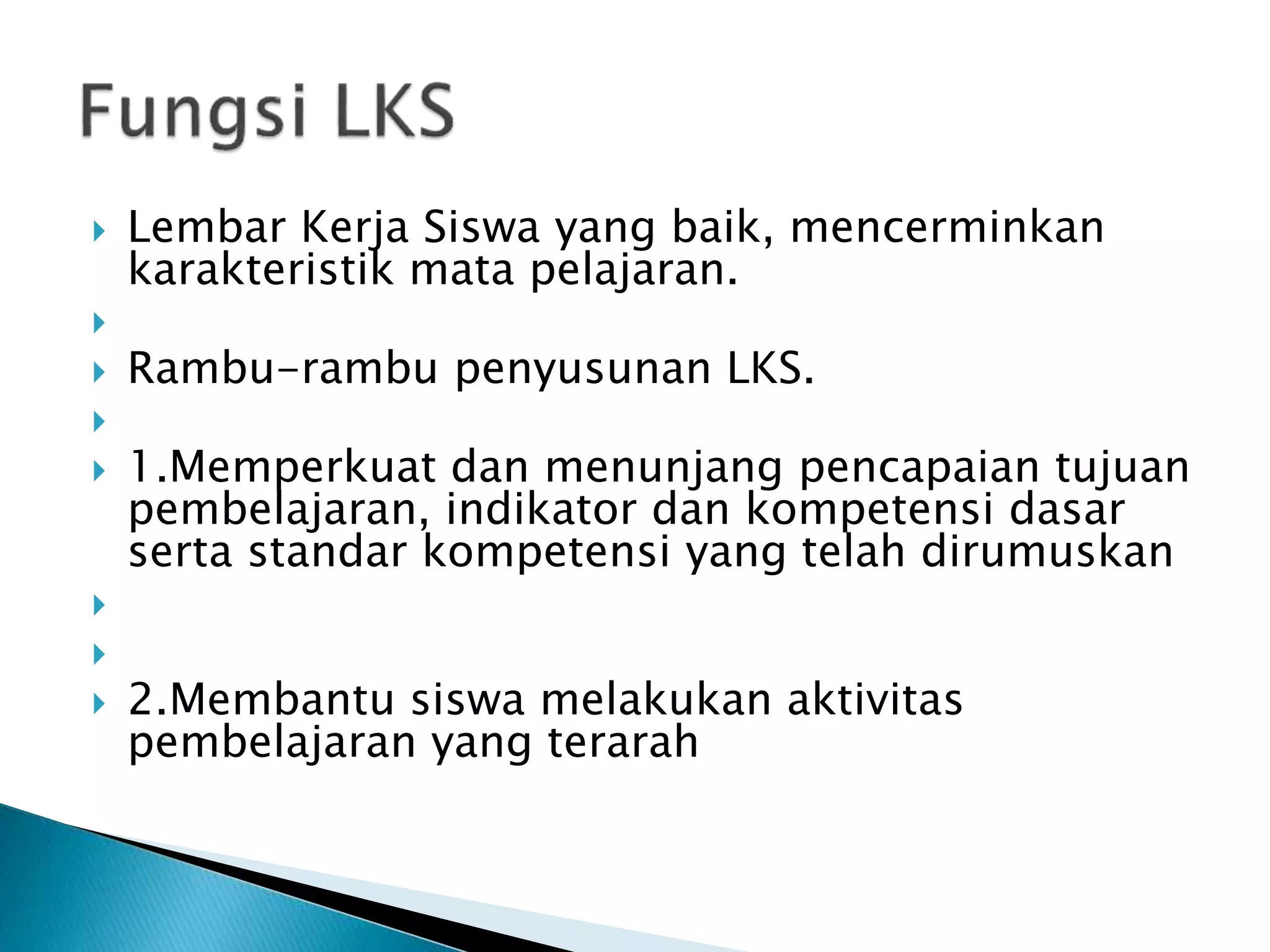 Media Pembelajaran "Lembar Kerja Siswa (LKS) "PPT | PPTX