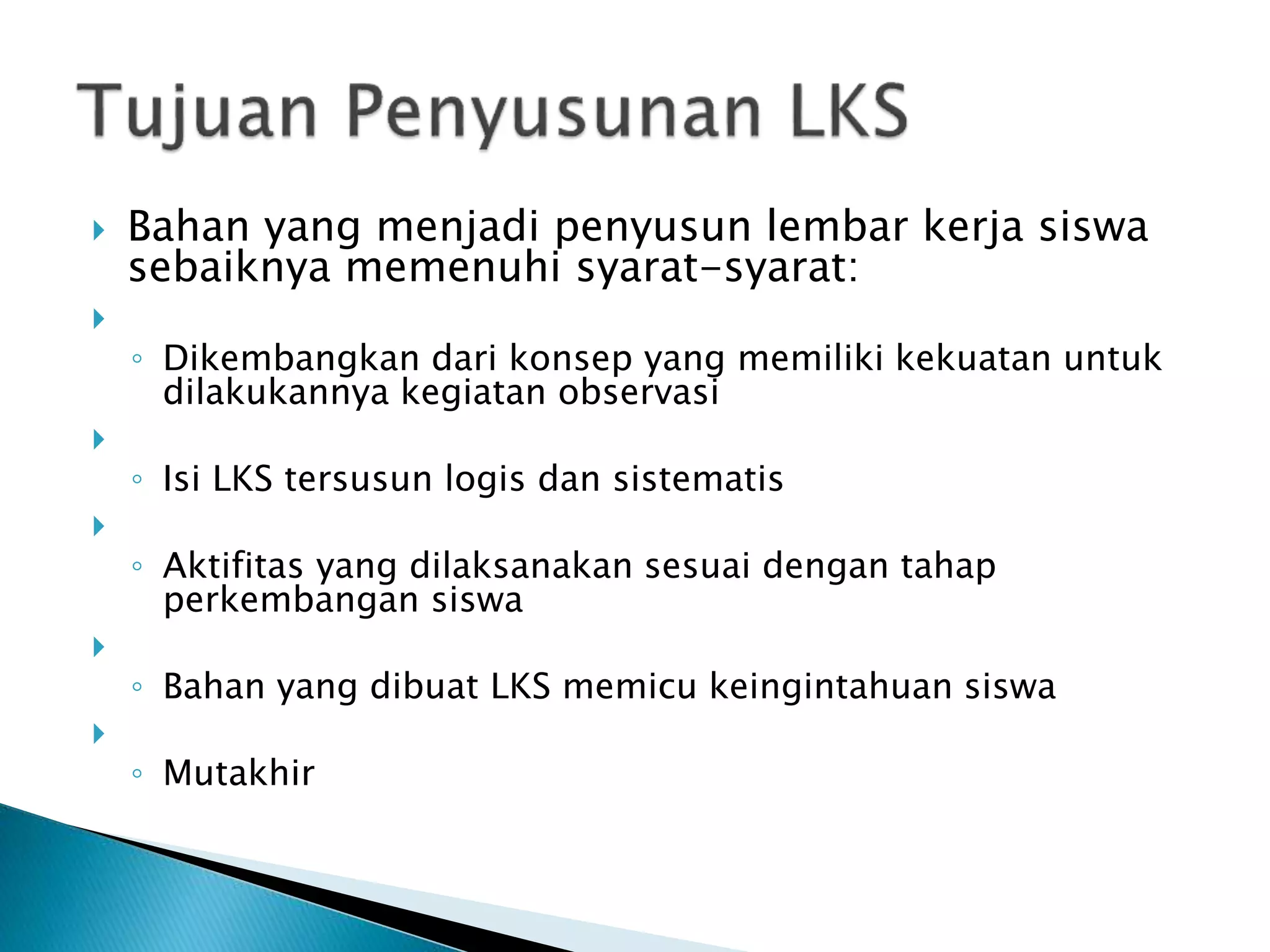 Media Pembelajaran "Lembar Kerja Siswa (LKS) "PPT | PPTX