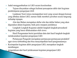 Media Pembelajaran "Lembar Kerja Siswa (LKS) "PPT | PPTX