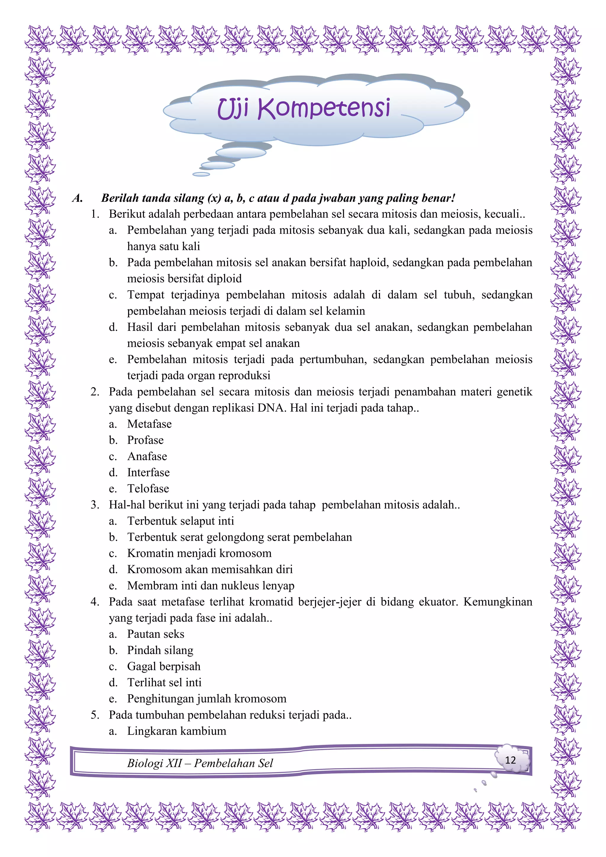 Lks wesi -pembelahan sel- | DOCX