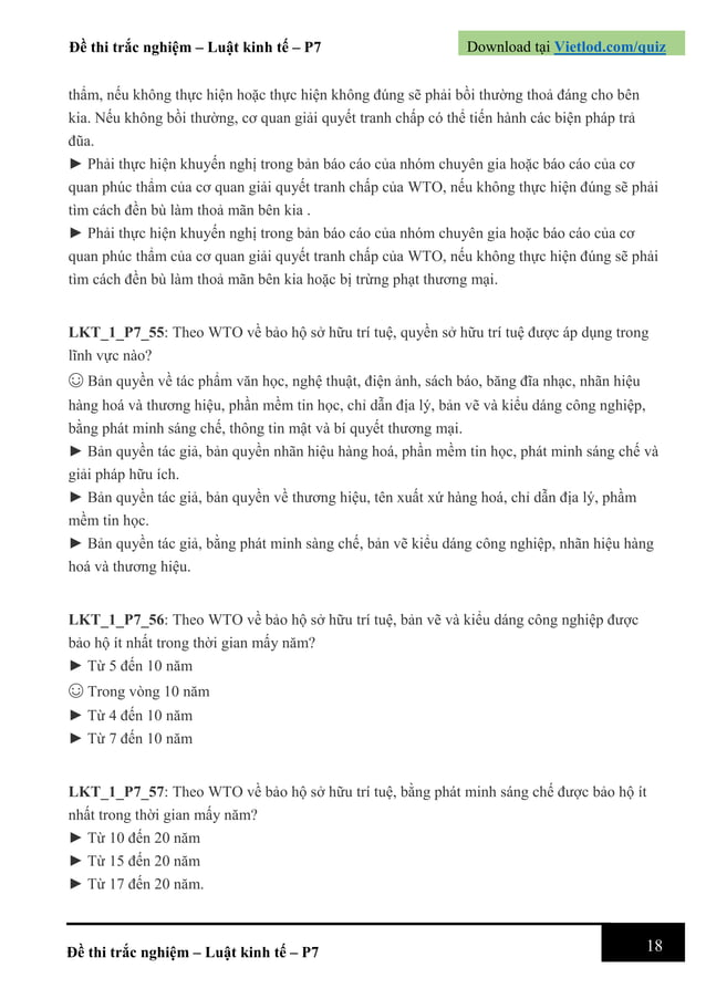 500-cau-trac-nghiem-luat-kinh-te-co-dap-an-p7 | PDF