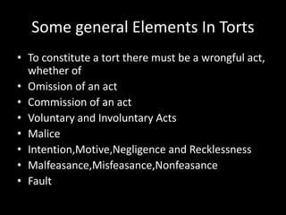 Ll.b i lot u 1 origin, nature and scope of law of tort | PPTX