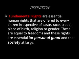 Ll.b ii cloi ii u i fundamental rights | PPTX
