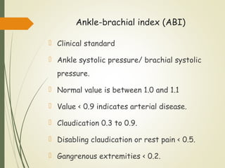 Anesthesia for Lower limb revascularization | PPT
