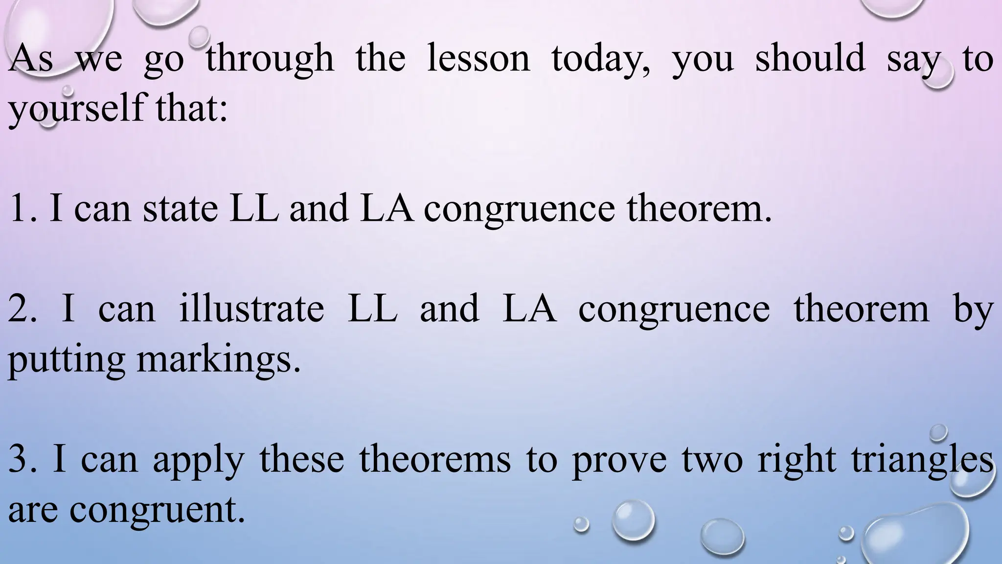 Leg Leg Congruence Theorem and LEg Acute angle Congruence Theorem | PPTX