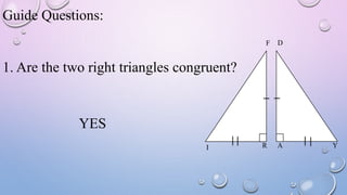 Leg Leg Congruence Theorem and LEg Acute angle Congruence Theorem | PPTX