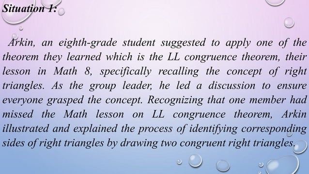 Leg Leg Congruence Theorem and LEg Acute angle Congruence Theorem ...