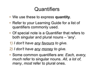 LL Lower Primary A - Determiners | PPT