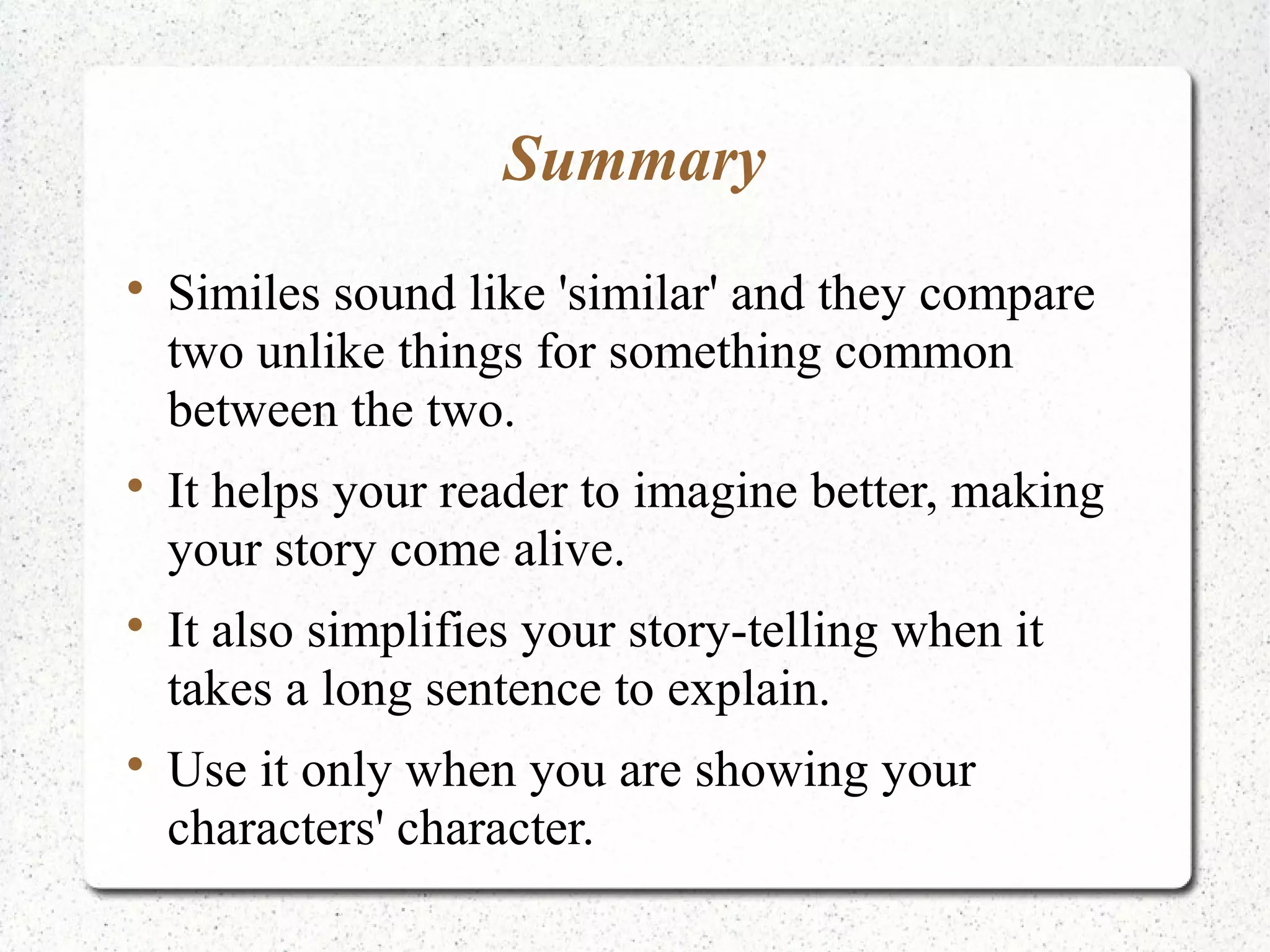 LL Upper Primary C - Similes | PPT
