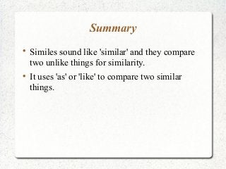 LL Upper Primary C - Similes | PPT