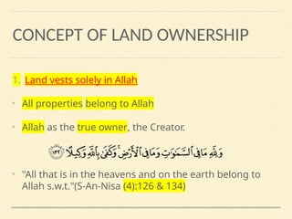 Land Law 1 - LAND OWNERSHIP IN ISLAM (1).pptx