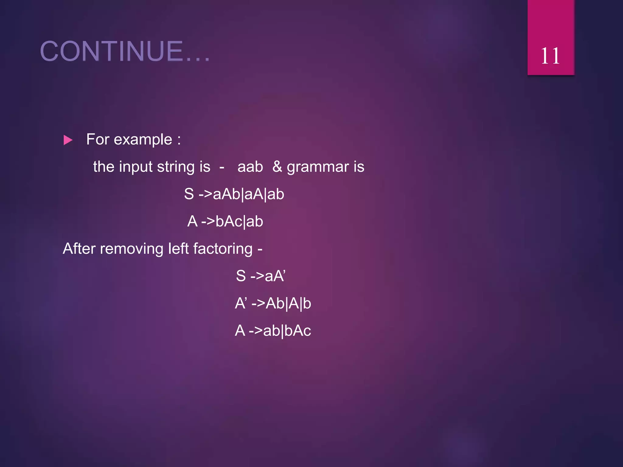 Ll(1) Parser in Compilers | PPT