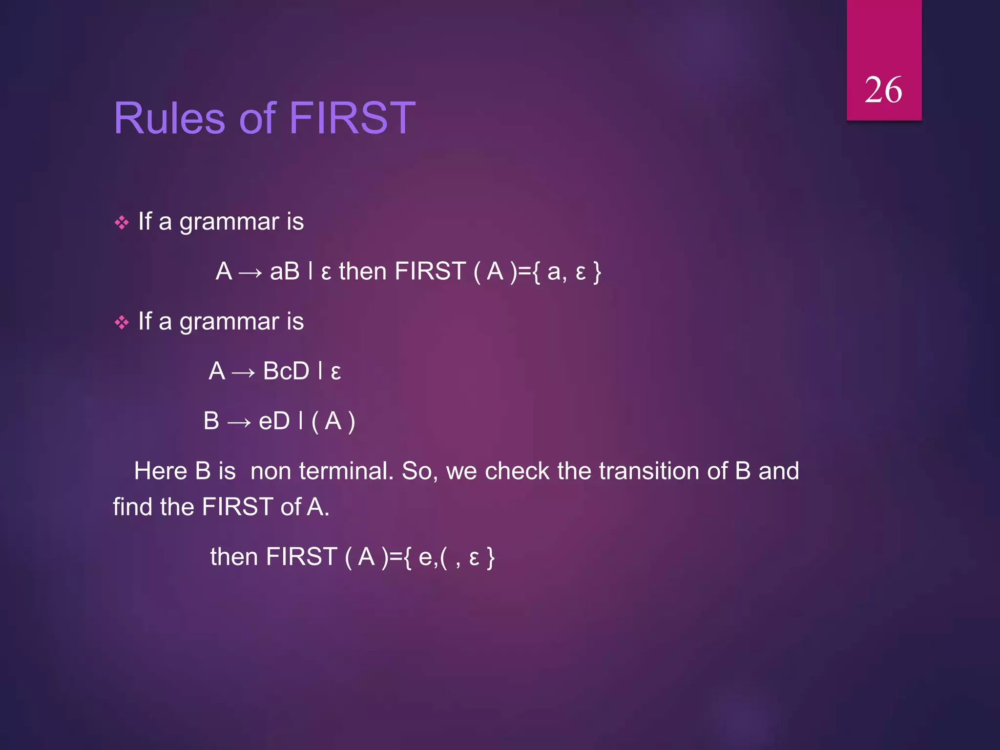 Ll(1) Parser in Compilers | PPT | Programming Languages | Computing
