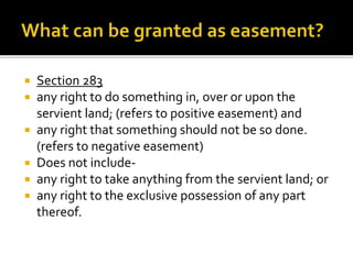 LAND LAW 1 Dealings part 3 easements | PPTX