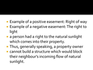 LAND LAW 1 Dealings part 3 easements | PPTX