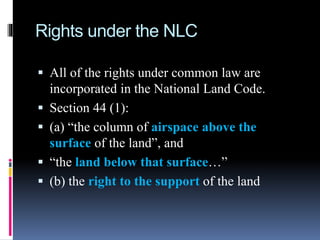 LAND LAW 1 slides extent of ownership and enjoyment of land part 1 2014 ...
