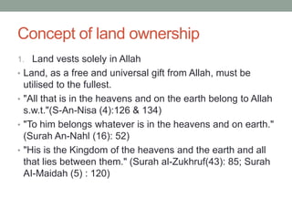 Land Law 1 LAND OWNERSHIP IN ISLAM | PPT