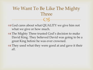 Lesson 1: David's Mighty Three | PPTX