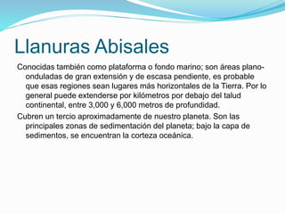 Llanura abisal de la zona abisal | PPTX