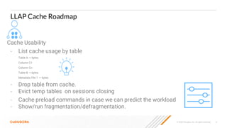 Hive LLAP cache roadmap | PPT