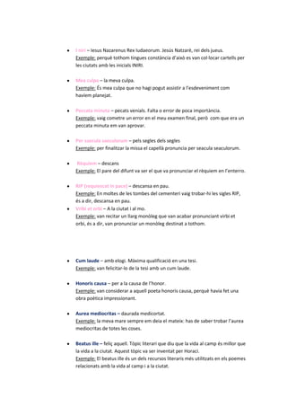 Llatinismes | DOCX