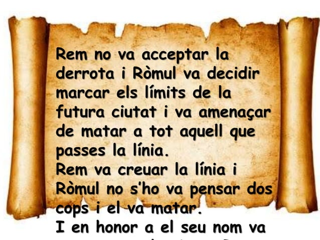 HISTORIA RÒMUL I REM | PPT